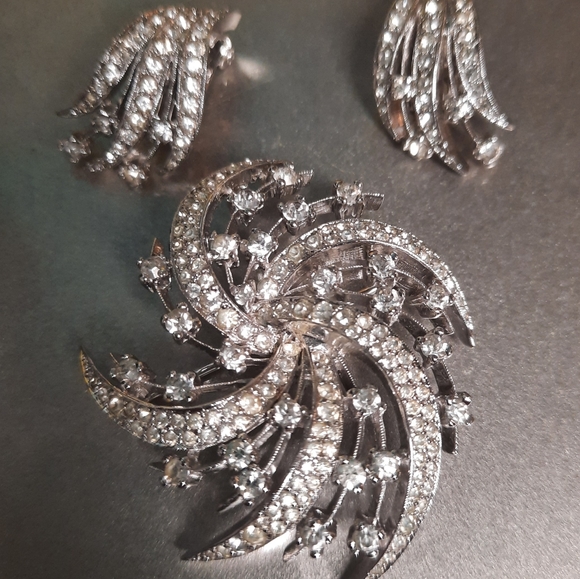 Panetta jewelry | Jewelry | Panetta Brooch And Clip Earrings | Poshmark